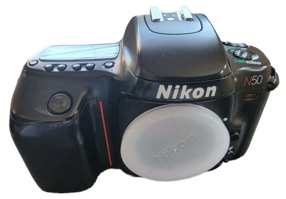 Nikon N50 35mm SLR Film Camera w/ Nikkor 35-80 MM Lens & books. | eBay