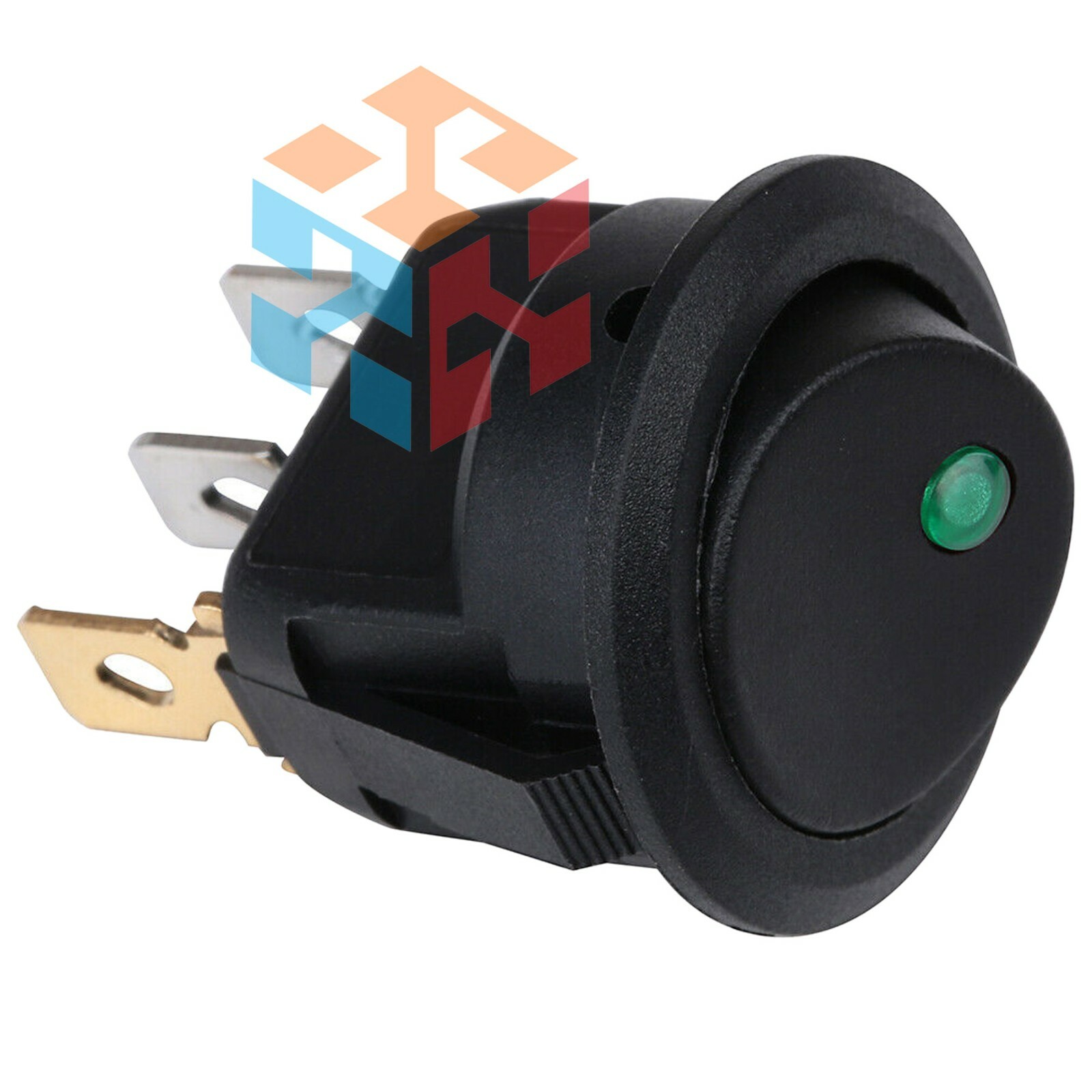 5* ROCKER SWITCH Toggle 12V Led Light Car Auto Boat Round ON/OFF SPST ...