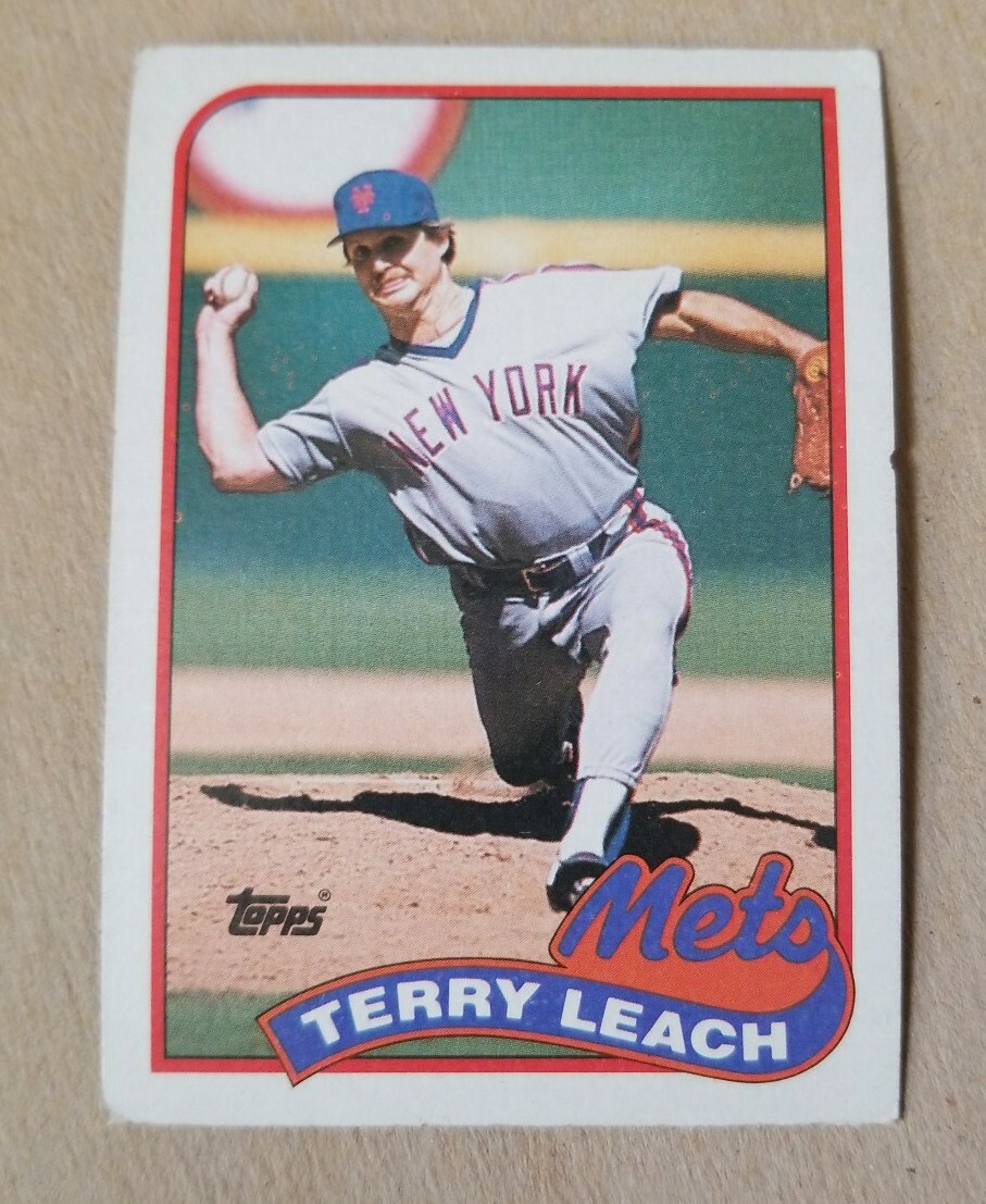 1989 Topps New York Mets Baseball Card #207 Terry Leach | eBay