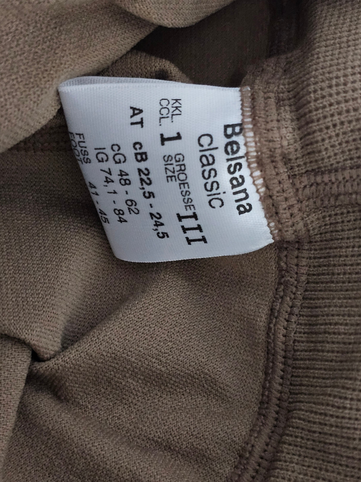 Belsana classic AT Kompressionsstrumpfhosen KKL 1 Größe III, langer ...