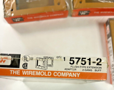 Wiremold 5751-2 Flush Type Extension Adapter 2-Gang Buff - Lot of 5 | eBay