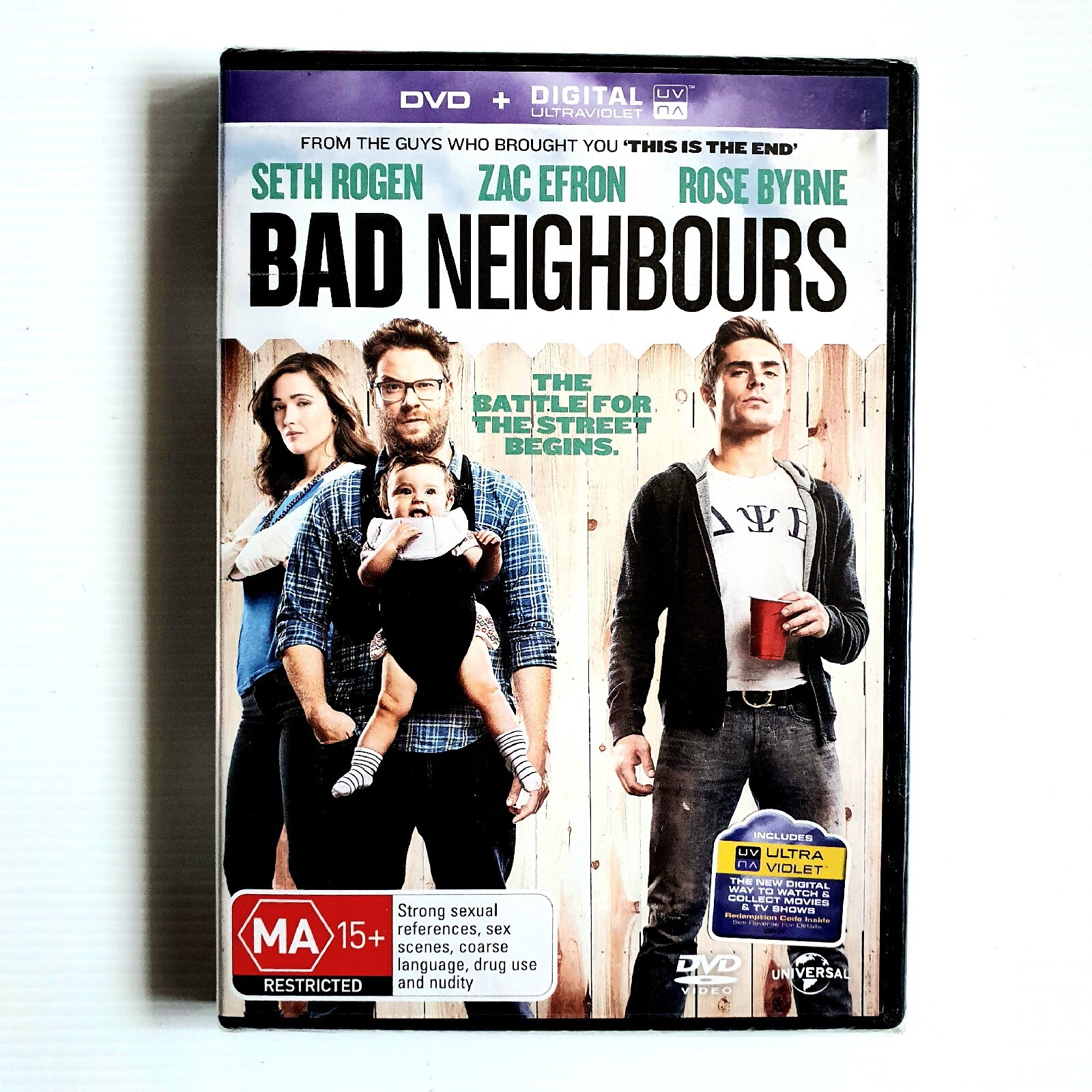 Bad Neighbours DVD 2014 Comedy, Zac Efron, Seth Rogan, Rose Byrne ...