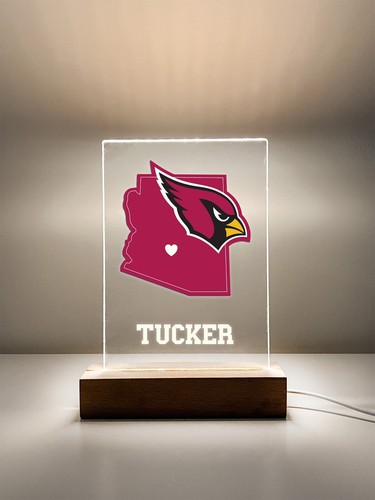Personalized LED Light Up Wood Stand Arizona Cardinals Football Gift | eBay