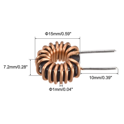 Toroid Inductance Copper Coil Magnetic Inductor 15uH 7A for DIY Pack of ...