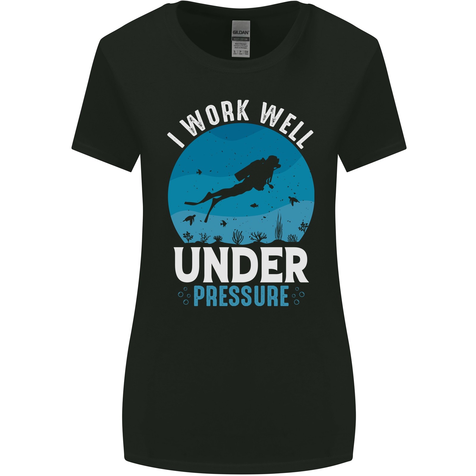 Diving Work Well Under Pressure Diver Funny Woman Larger Size- | eBay