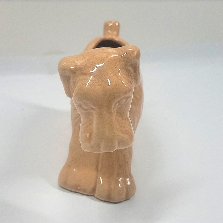 Vintage NELSON MCCOY Brown Dog Pottery Planter Clay Bottom | eBay