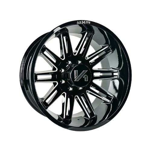 1 X ARKON OFF-ROAD Churchill 22X12 8x6.5 0 Hub -51 Offset Black Wheel ...