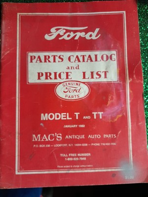 Macs Antique Auto Parts Model T AND TT PARTS CATALOG 1982 | eBay