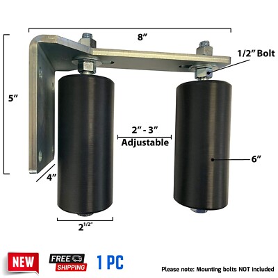 Slide Gate Guide Rollers L Post Bolted Bracket Mount for Sliding ...