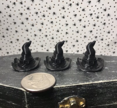 3 MINIATURE WITCH HATS HAUNTED HOUSE SPOOKY HALLOWEEN | eBay