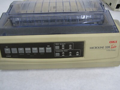 Oki MICROLINE 320 (62411601) Turbo 9 Pin Dot Matrix Printer - White ...