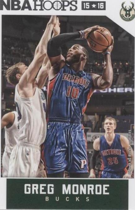 2015-16 Panini NBA Hoops - Greg Monroe #111 for sale online | eBay
