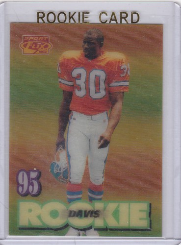Terrell Davis RC 1995 SportFlix ROOKIE CARD Denver Broncos #30 Football ...