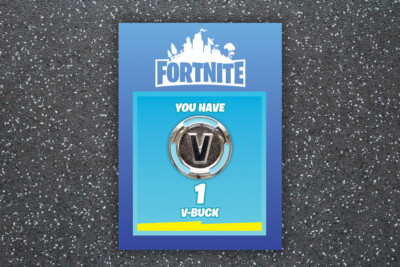 Metal Fortnite V-Buck Coin on Presentation Card Background (1 Only ...