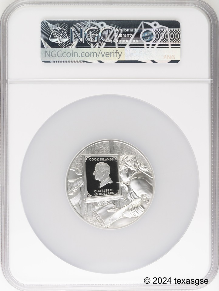 2024 Cook Islands 2oz Silver Masters of Art: Auguste Renoir NGC PF70 FR ...