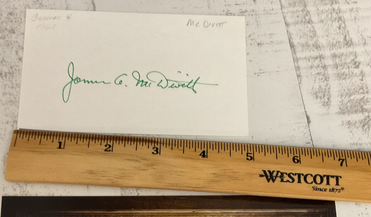 Autograph JIM MCDEVITT INDEX CARD/ ASTRONAUT, APOLLO 9, GEMINI 4 ...