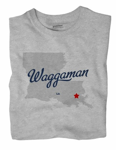 Waggaman Louisiana LA T-Shirt MAP | eBay