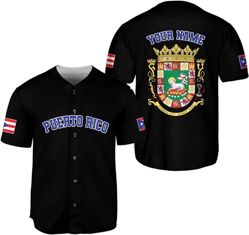 Personalized Puerto Rico Puerto Rican Baseball Shirt,Customized Team ...