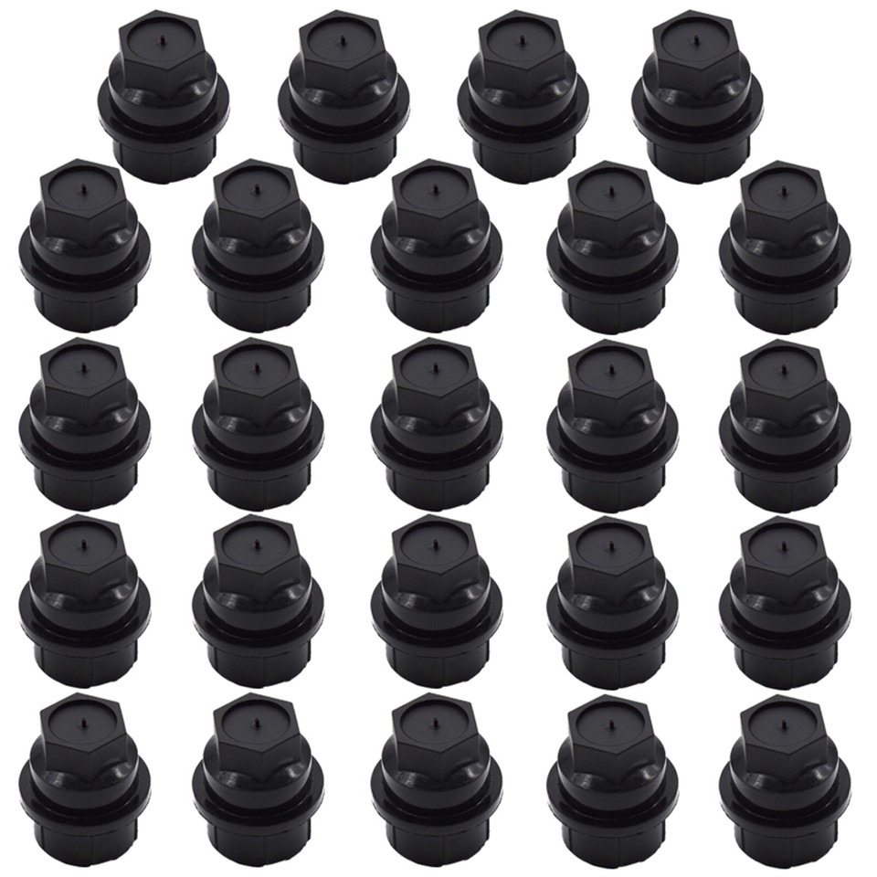 24PCS Lug Nut Cap Cover Black Set 15646250 For GMC 1500 2500 Chevy GM ...