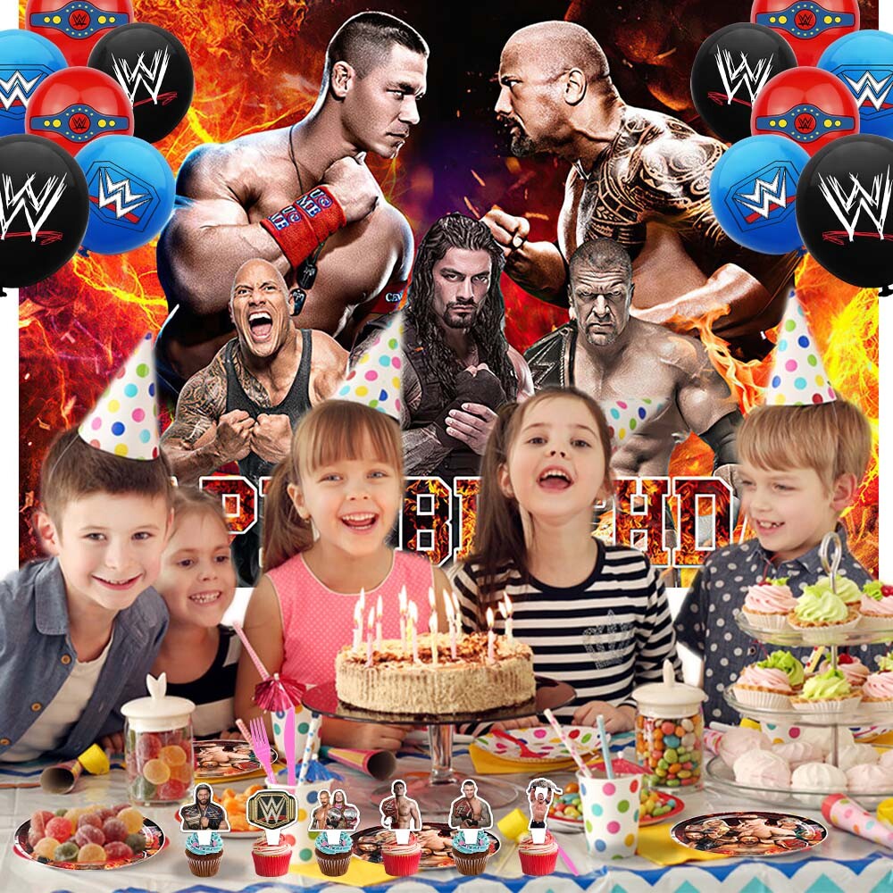 Wwe Wrestling Party Decorations Luchador Birthday