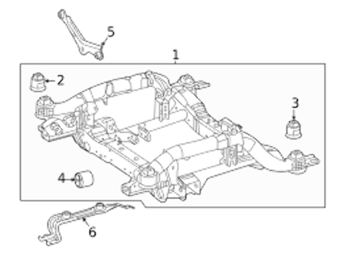 New Genuine Mercedes-Benz Front Crossmember Subframe (2021-2023) OE ...