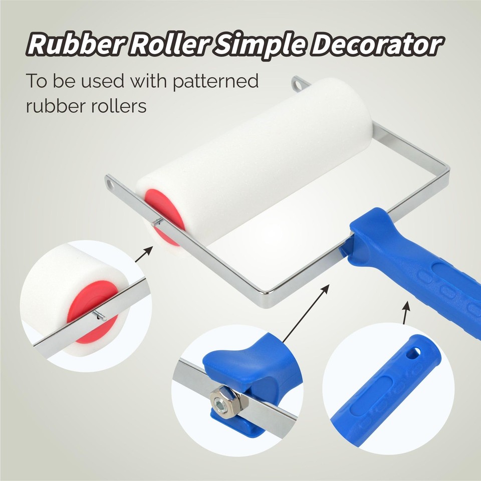 Pattern Paint Roller Set 7" Texture Roller Decorative Tools for Home ...