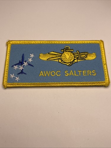 Iron Sew On Patch - US Navy Flight Suit Name Tag Awoc Salters BgA | eBay