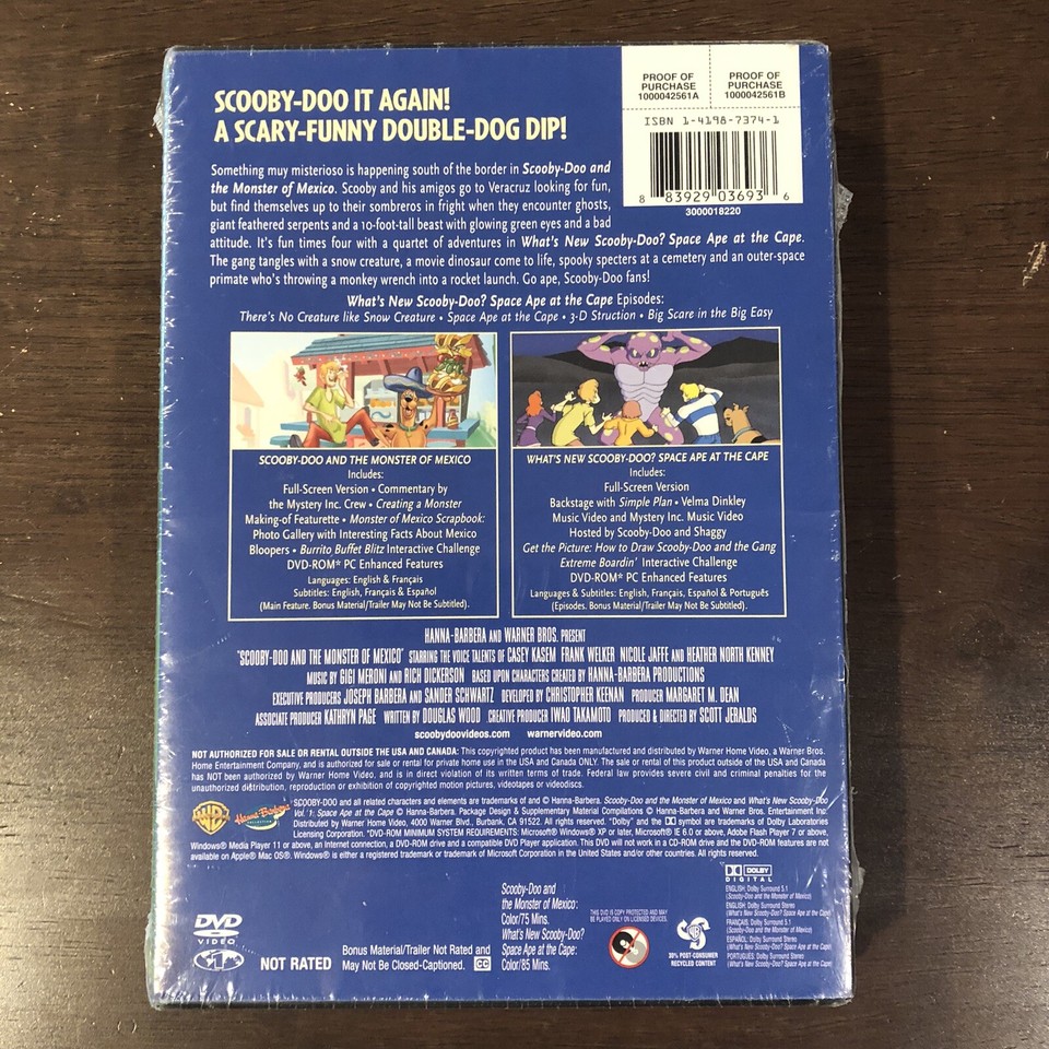 Scooby-Doo Double Feature DVD Monster Of Mexico Space Ape At The Cape ...