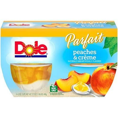 Dole Fruit Bowls, Peaches & Crème Parfait, 4.3oz, 24 cups | eBay