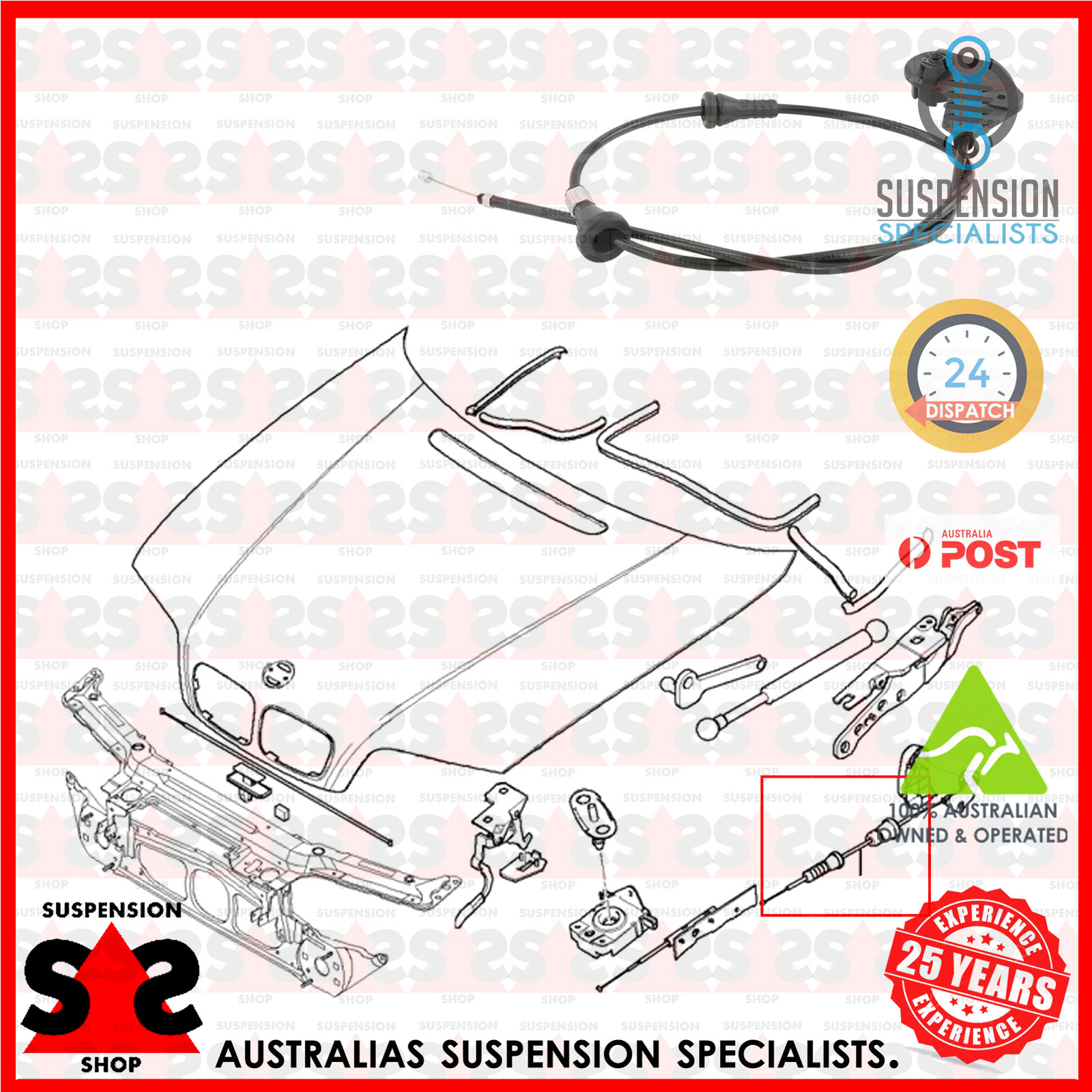 Bonnet Cable Suit BMW 3 Coupe (E46) 323 Ci 3 Coupe (E46) | eBay