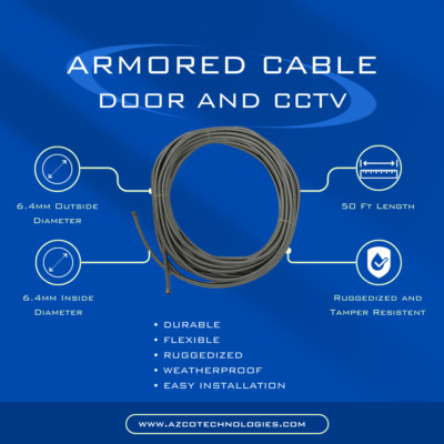 Flexible Steel Armored Cable Conduit, 50', CCTV, Door Contacts ...