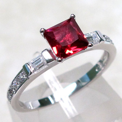 CLASSY 1 CT RUBY 925 STERLING SILVER RING SIZE 5-10 | eBay