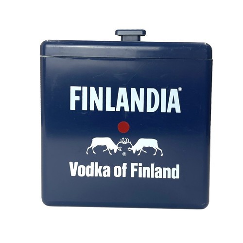 FINLANDIA Vodka Ice Bucket Box with Lid Reindeer Logo 8” | eBay