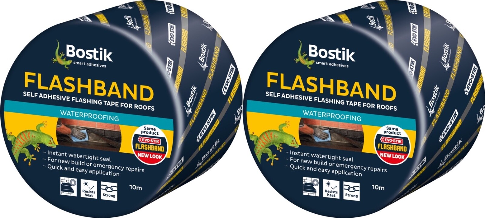 2x Evo-Stik Flashband Self-Adhesive Instant Watertight Flashing Tape ...