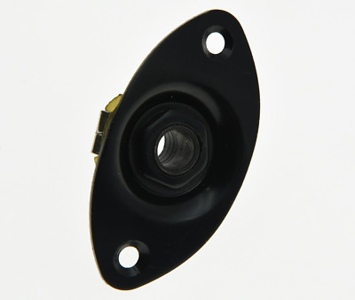 Black Electric Guitar Jack Plate Oval Output Jack Socket | eBay
