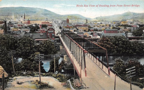 Penn Street Bridge Reading Panorama Pennsylvania 1910c postcard | eBay