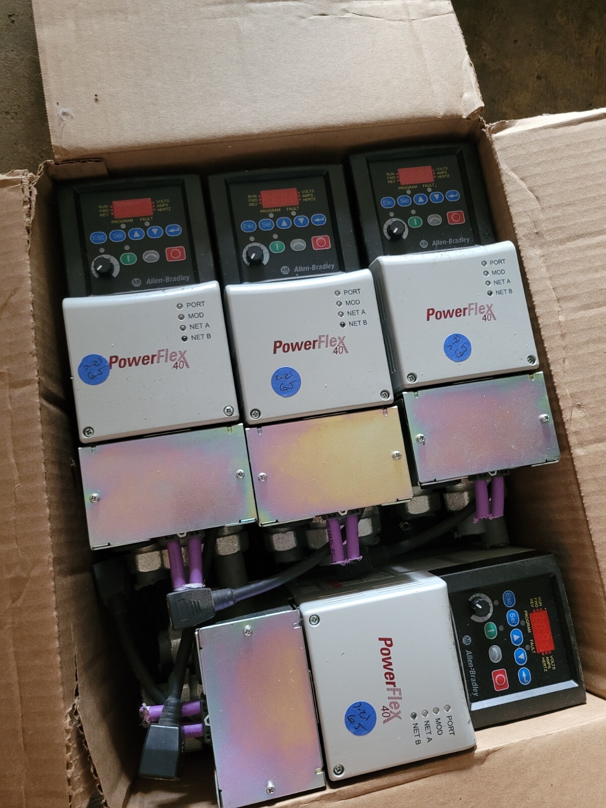 Allen-Bradley PowerFlex40 VFD POWERFLEX 40 22B-D2P3N104 480V VFD 1.0HP ...