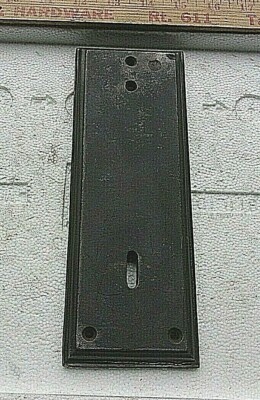 VINTAGE ANTIQUE LG. CAST IRON DOOR KEY PLATE ?? 3 5/16 X 9 5/8 INCHES ...