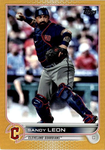 2022 Topps #353 Sandy Leon Gold Foil Cleveland Guardians | eBay