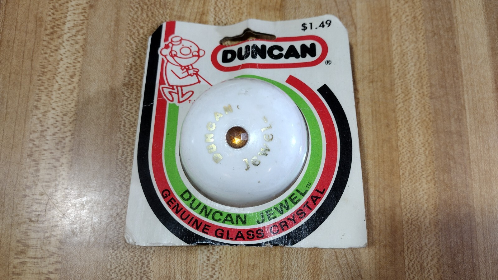 Vintage Duncan White Jewel White YoYo,yellow/clear gem,1986,rare,new ...