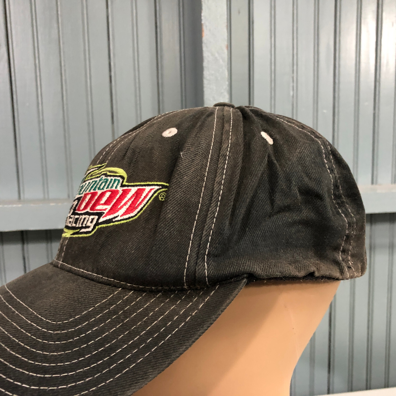 Mountain Dew Racing Beat Up Discolored Stretch Baseba… - Gem