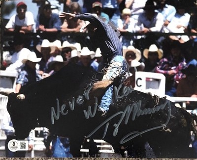 TY MURRAY SIGNED 8X10 PHOTO BECKETT BAS COA PBR PROFESSIONAL BULL RIDER ...
