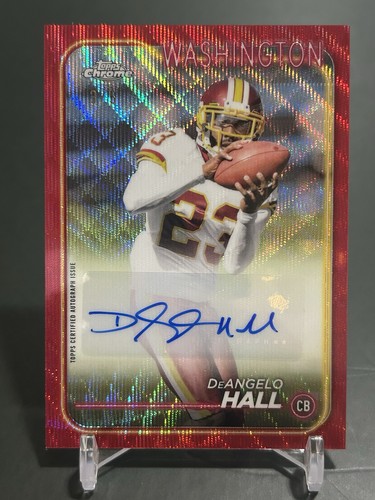 2024 Topps Chrome DEANGELO HALL COLOR MATCH RED WAVE AUTOGRAPH /5 ...