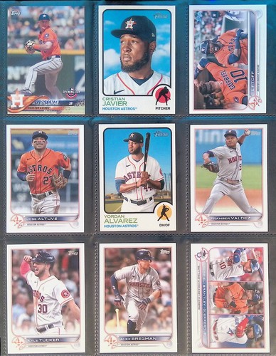 9 Astros MLB cards - Topps - free shipping | eBay
