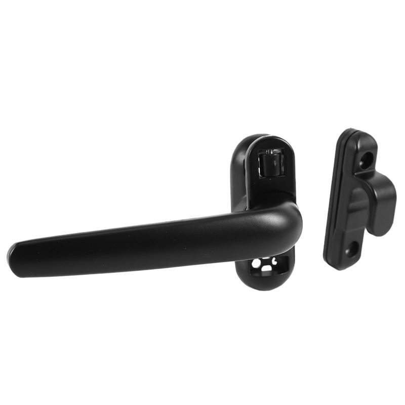 2X(Door and Window Handle Lock Casement Window Lock Wheel Handle Black ...