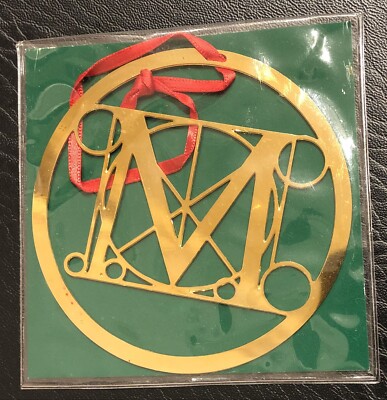 Renaissance "M" Ornament - Brass & Gold Plate- Luca Pacioli ...