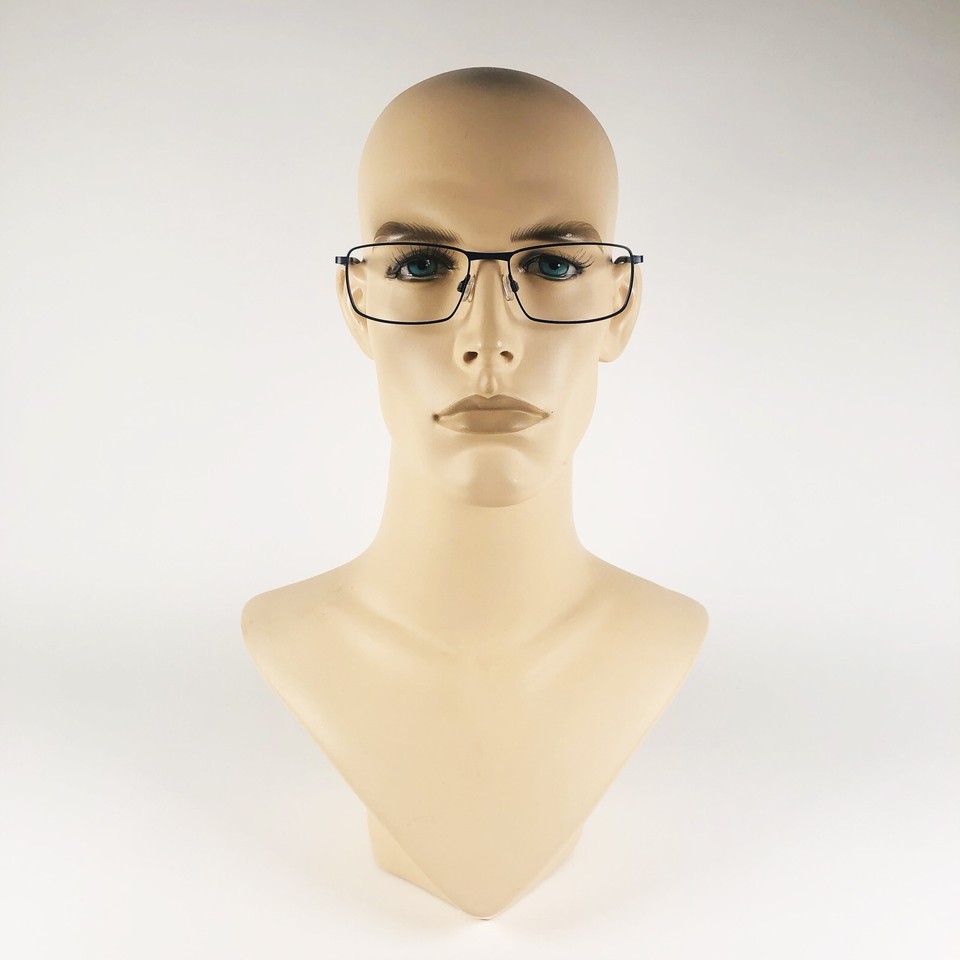 SPECSAVERS eyeglasses SATIN BLUE RECTANGLE glasses frame MOD: HUNTLEY ...