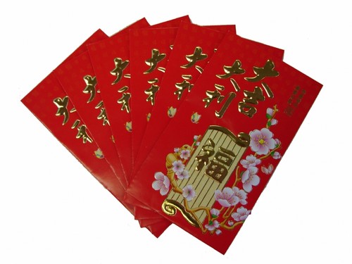 60PCS Big Chinese New Year Money Envelopes Hong Bao Red Packet With ...