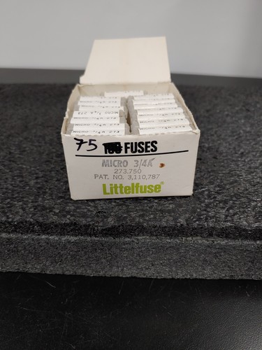 Lot of 15 LITTELFUSE MICRO 3/4A 273 5/Box 273 Series Subminiature Plug ...