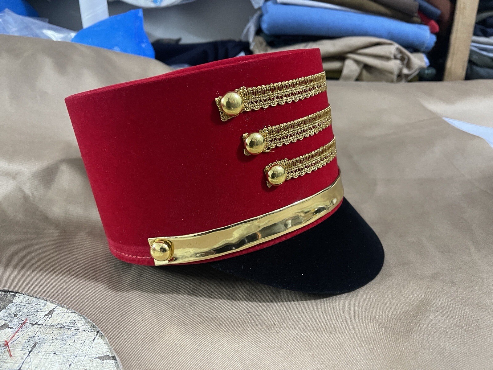 Military Marching Band White Peak Cap, Peaked Hat Headgear | eBay